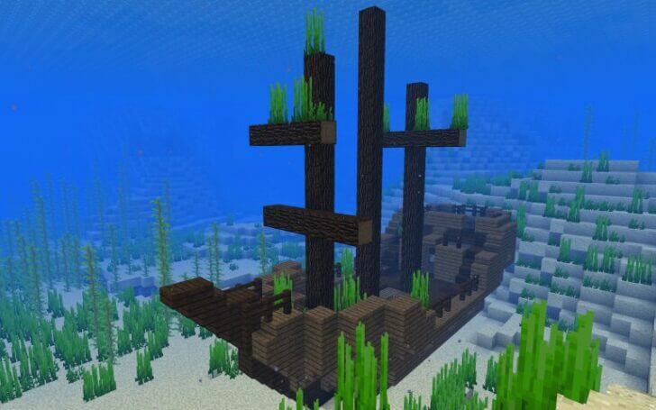 1869731787 Three Sunken Treasure Ships | Seed Minecraft